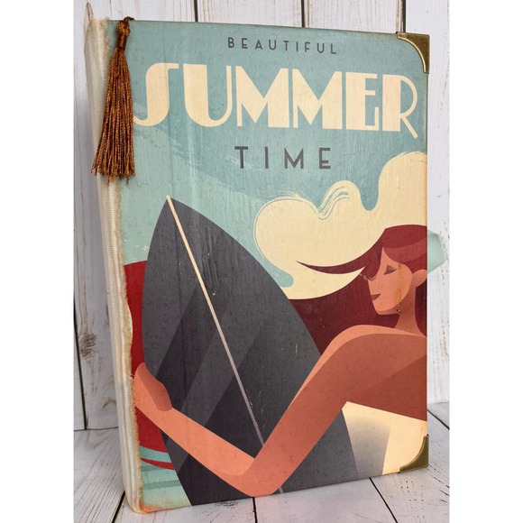Handmade | Office | Surfer Beach Goer Altered Book Junk Journal ...